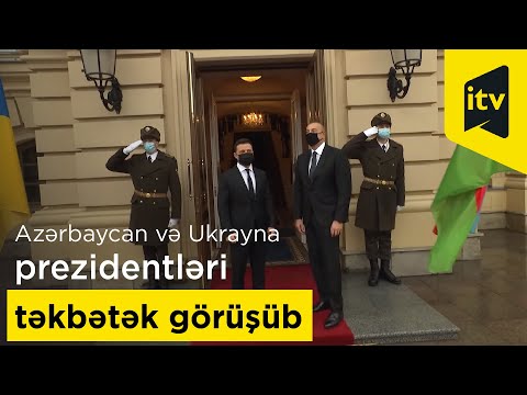 Azərbaycan və Ukrayna prezidentləri təkbətək görüşüb