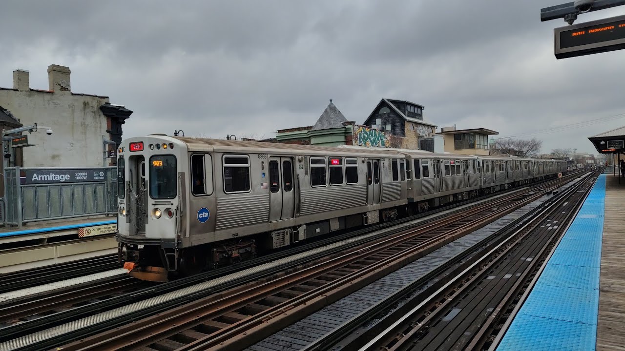 CTA Red Line Train Run 903 passing by Armitage Station {DEC/16/2024 ...