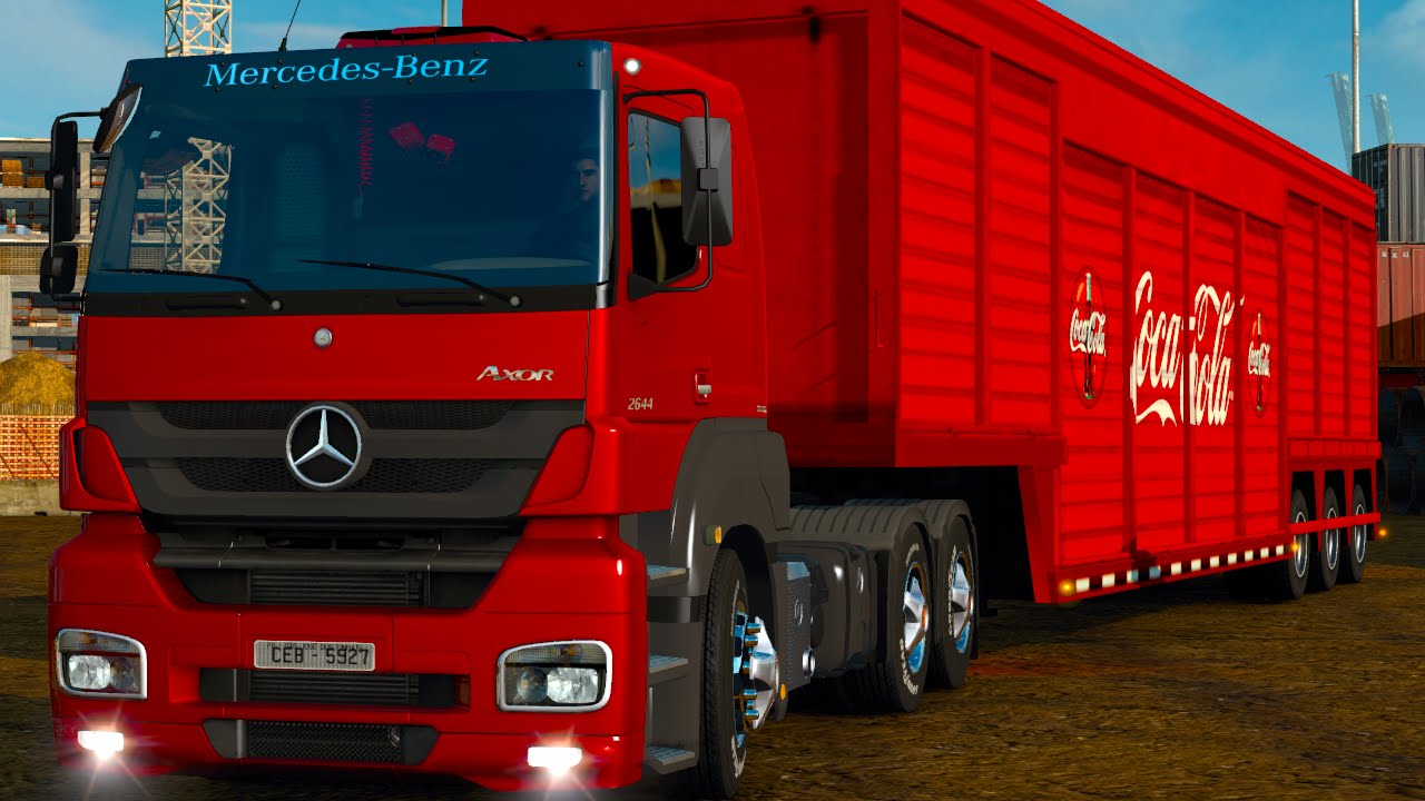 Euro Truck 2 Brasil: EAA Mapa - Mercedes Axor da COCA COLA - YouTube