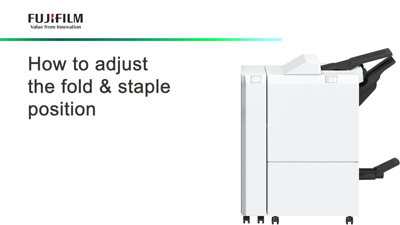 How to adjust the fold & staple position - YouTube