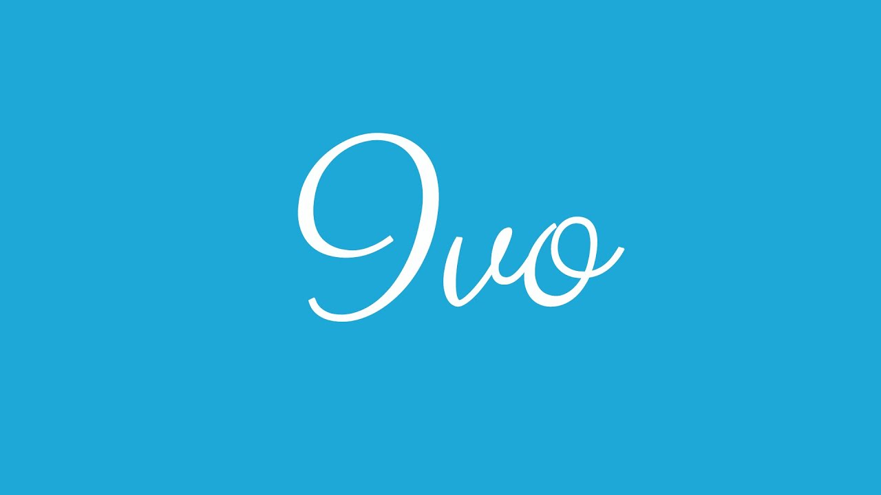 Learn how to Sign the Name Ivo Stylishly in Cursive Writing - YouTube