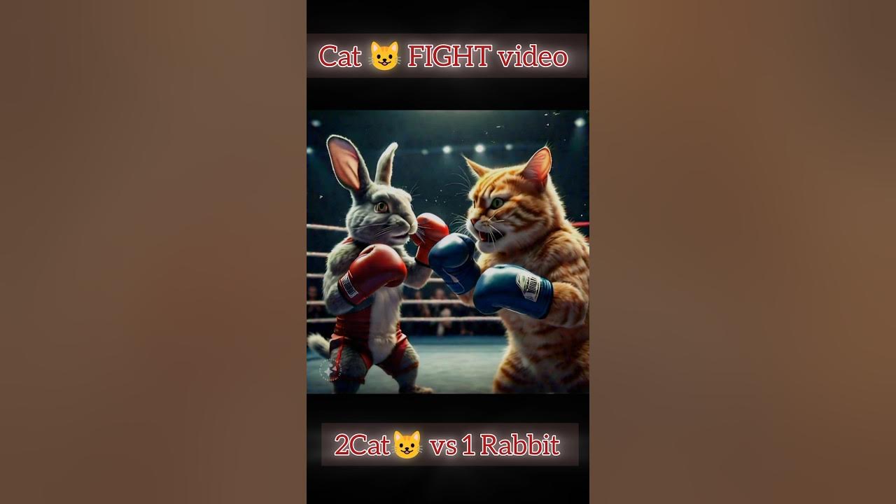 Cat vs Rabbit fight video #Cat #Animals_video #Rabbit #shorts - YouTube