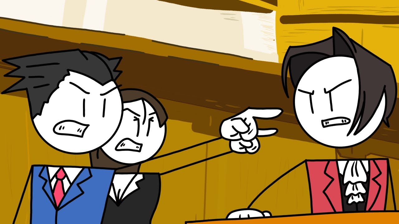 Objection Funk RE-Animated! | Ace Attorney Animation - YouTube