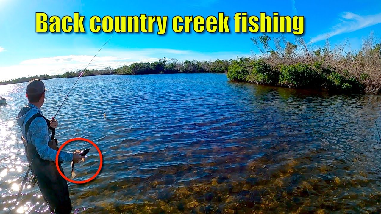 Back Country Creek Fishing At Low Tide!..(We Had To Get Out Of The Boat ...