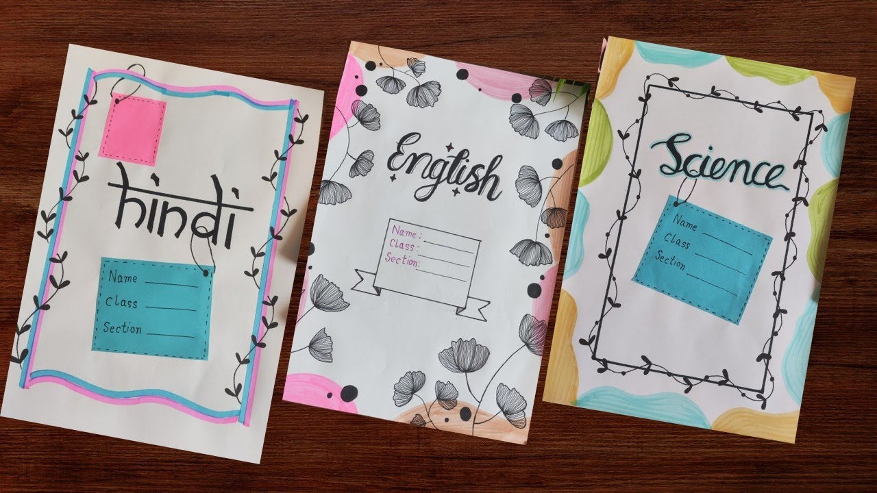 3 Front Page Ideas For School Project | Border Design/Easy Tips and ...