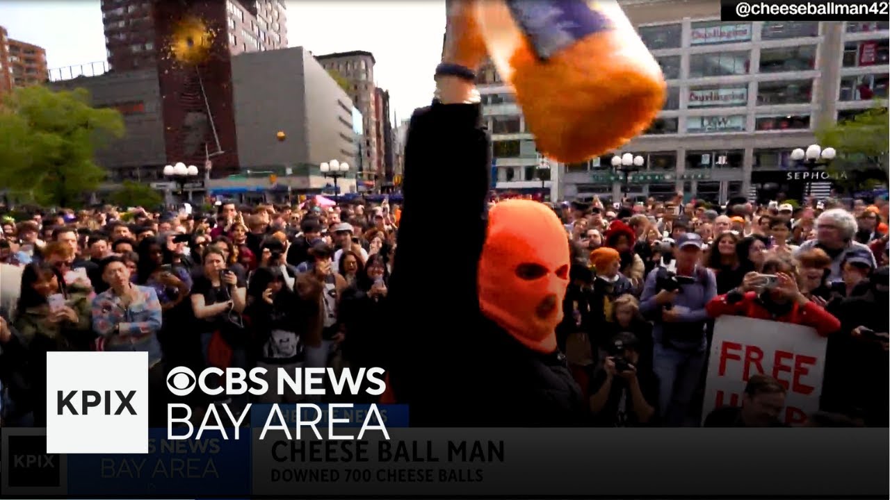 New York City's Cheese Ball Man Etches His Name in History - YouTube