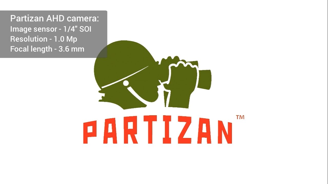 Indoor AHD camera Partizan with sensor 1/4" SOI (1.0 MP) (room overview ...