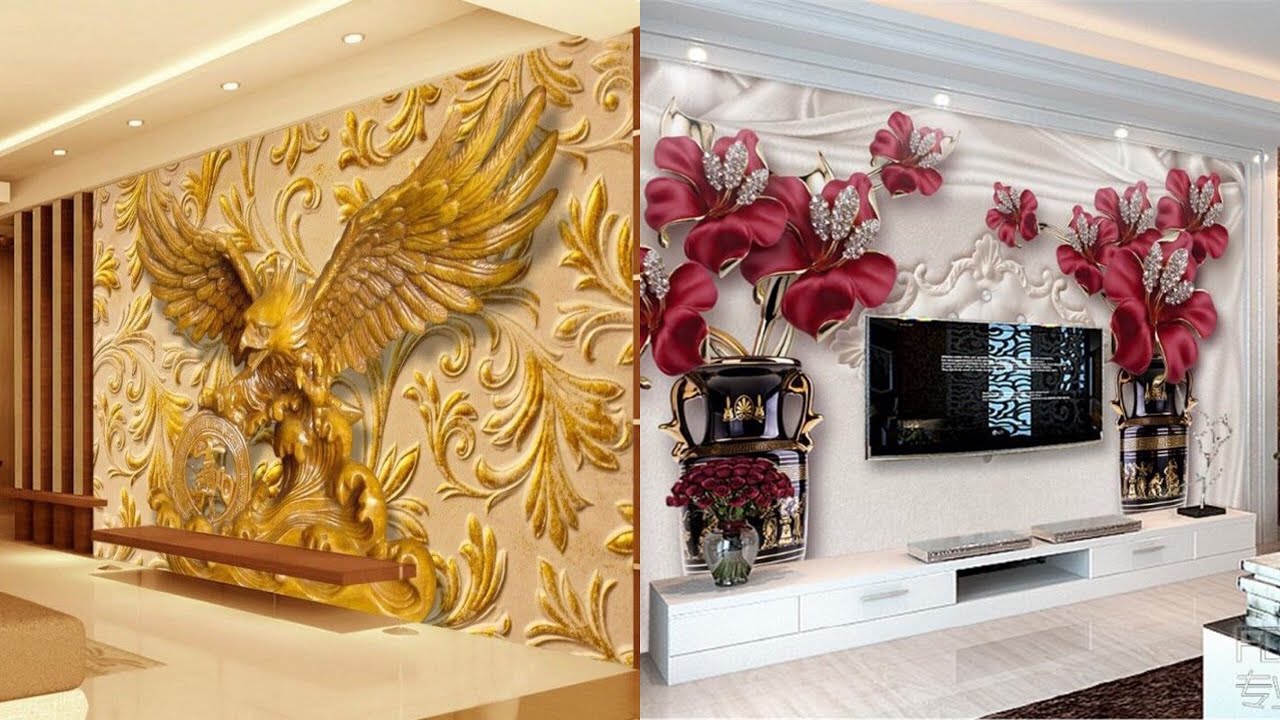 Wallpaper Ideas / Wall painting design ideas - YouTube