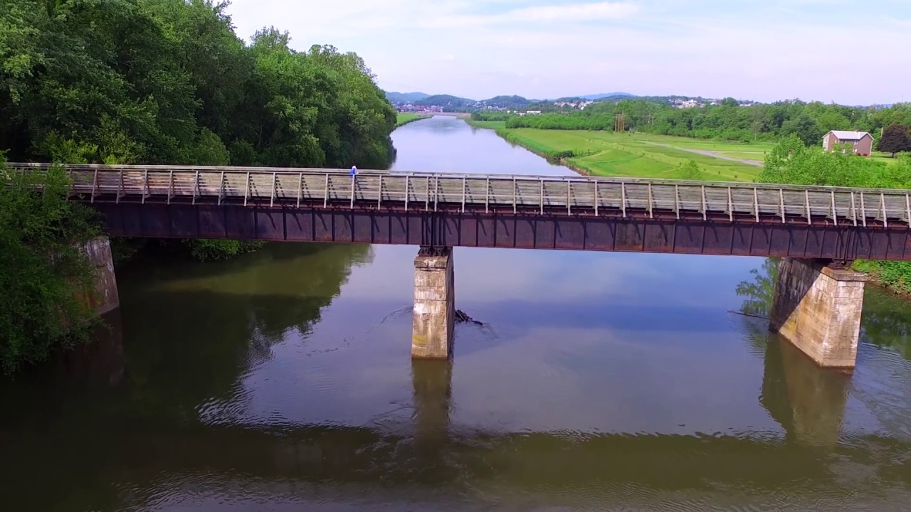 The Rail to Trail foot bridge from Carpendale, WV to Cumberland. MD ...