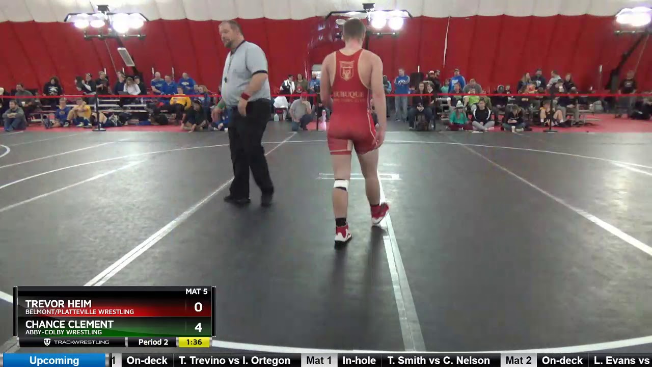 Juniors 152 Trevor Heim Belmont-Platteville Wrestling Vs Chance Clement ...