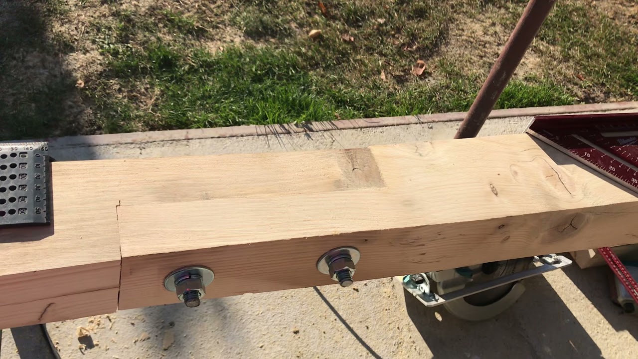 Îmbinare grinda din lemn refolosit - YouTube