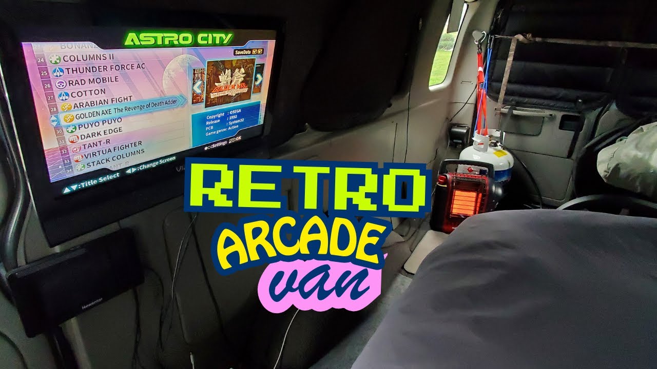 Gaming in My Van for DAYS 🔥 Solar Powered Retro Arcade Setup Nerd ...
