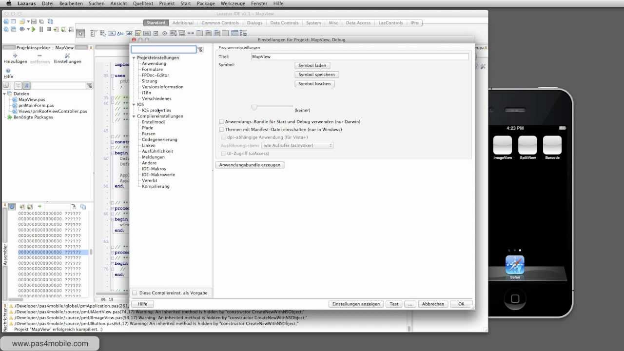 Create new IOS app with Lazarus and pas4ios PART 1 - YouTube
