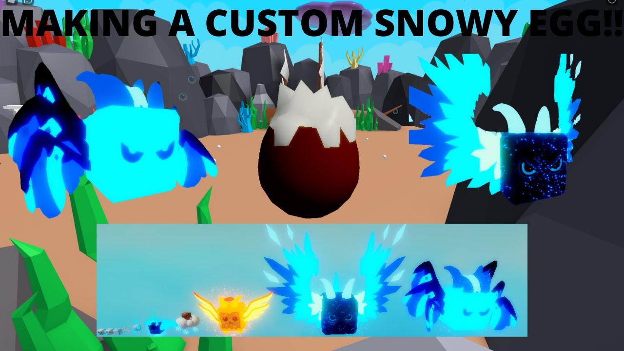 MAKING A CUSTOM SNOWY EGG!! YETI 2.0!! | Bubble Gum Simulator | Roblox ...