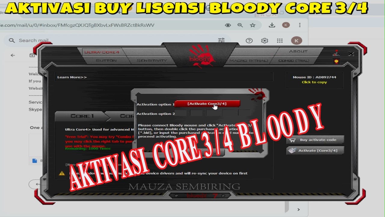Settings Macro Bloody Aktivasi Core 3/4 yang tidak aktip | BLOODY MOUSE ...