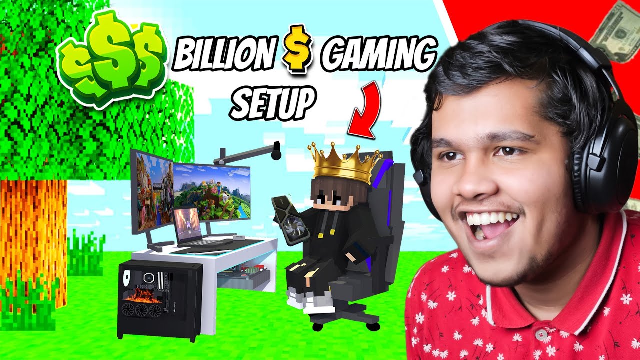 BOUGHT the Most Expensive YOUTUBE GAMING SETUP in Minecraft !! - YouTube