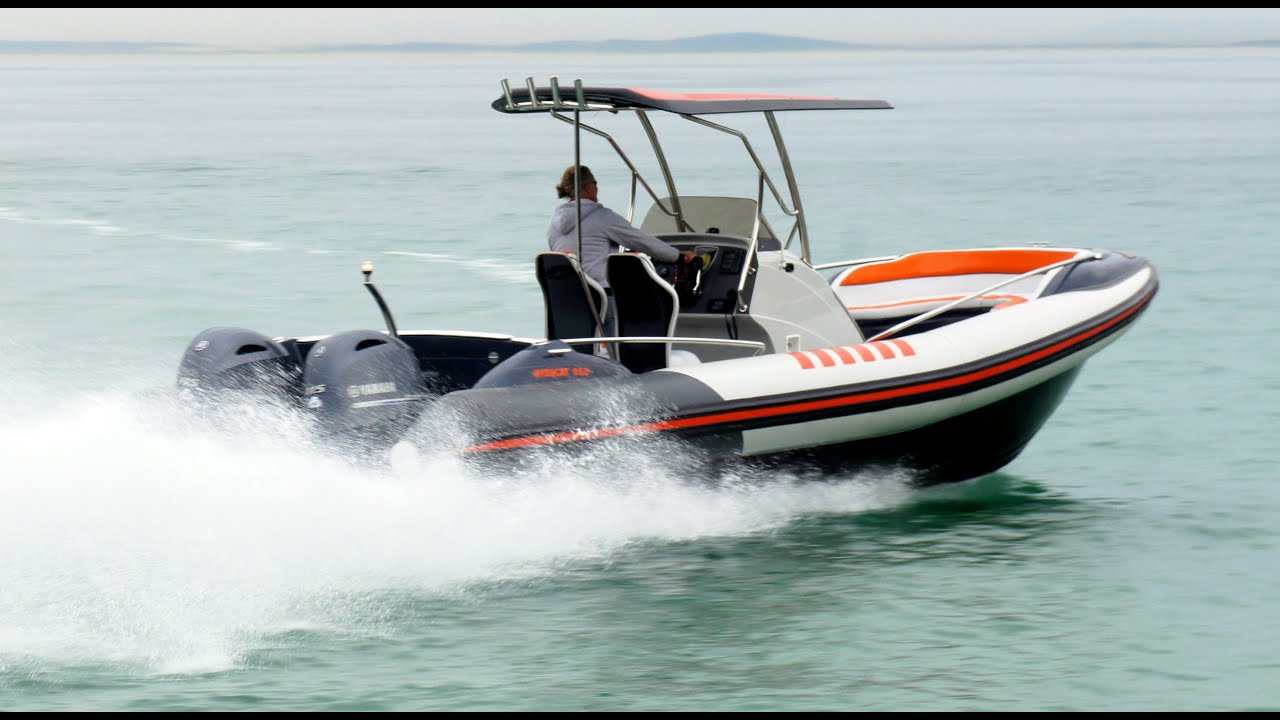 Hysucat 28 RIB Boat Sea Trial - YouTube