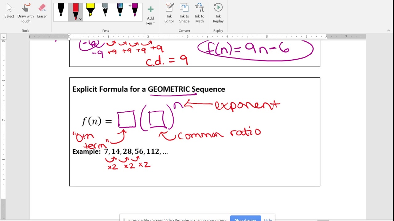 Unit 1: Sequences Review - YouTube