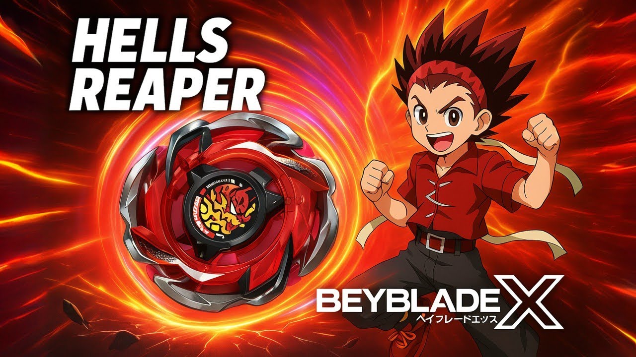 Beyblade X Hells Reaper T 4-70K Review spacetoon | مراجعة بي بليد اكس الأوار الحارق - سبيستون ...