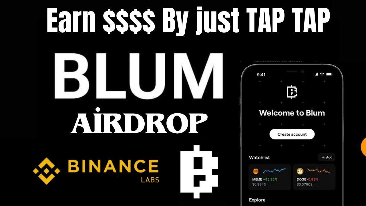 BLUM Coin Linked By Binance Lab | Play, Farm and Earn free crypto on Telegram - YouTube