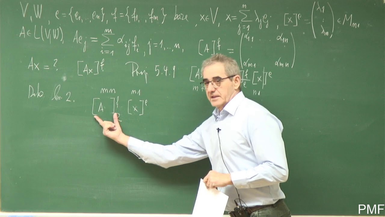 Linearna algebra 2 Matricni zapis operatora 2 - YouTube