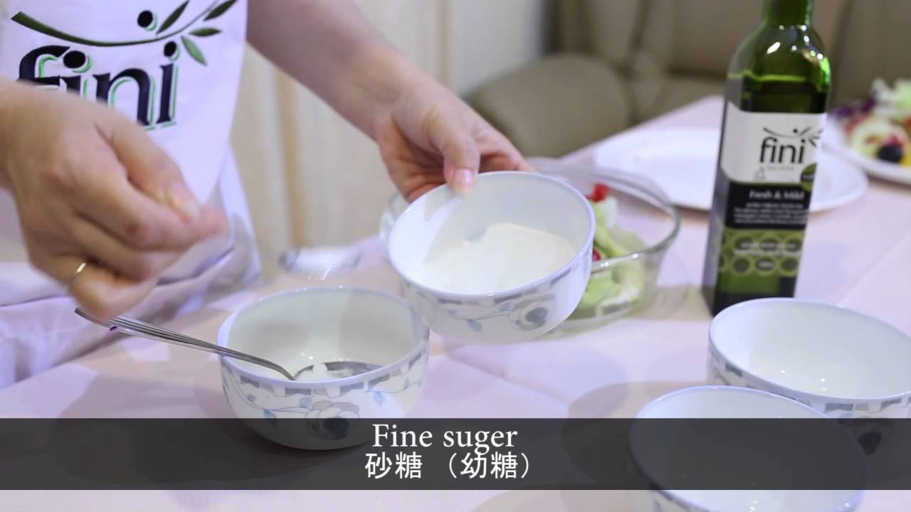 Fini Extra Virgin Olive Oil / Fruit Salad / Vege Salad - YouTube