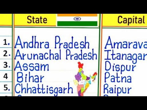 28 states name of India | states name |how many states in India|State ...