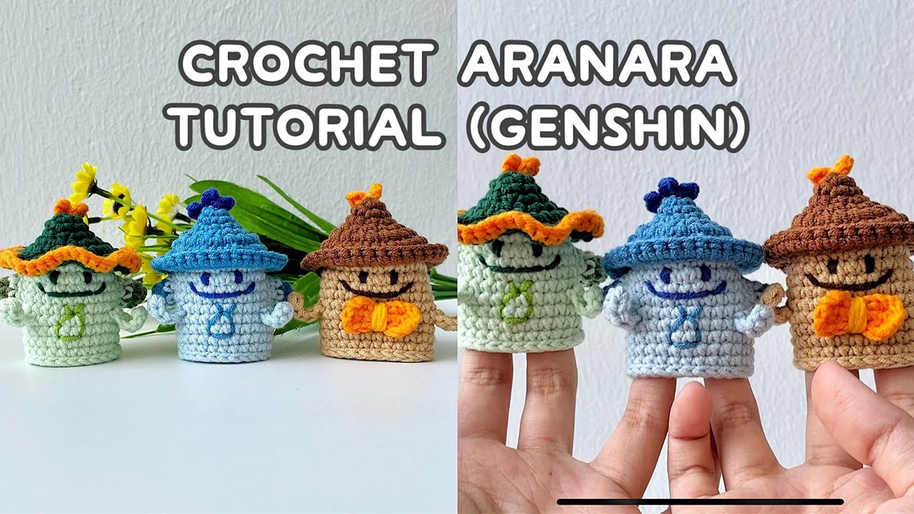 Crochet Aranara Finger Puppets Tutorial | 3-in-1 Pattern | Genshin ...