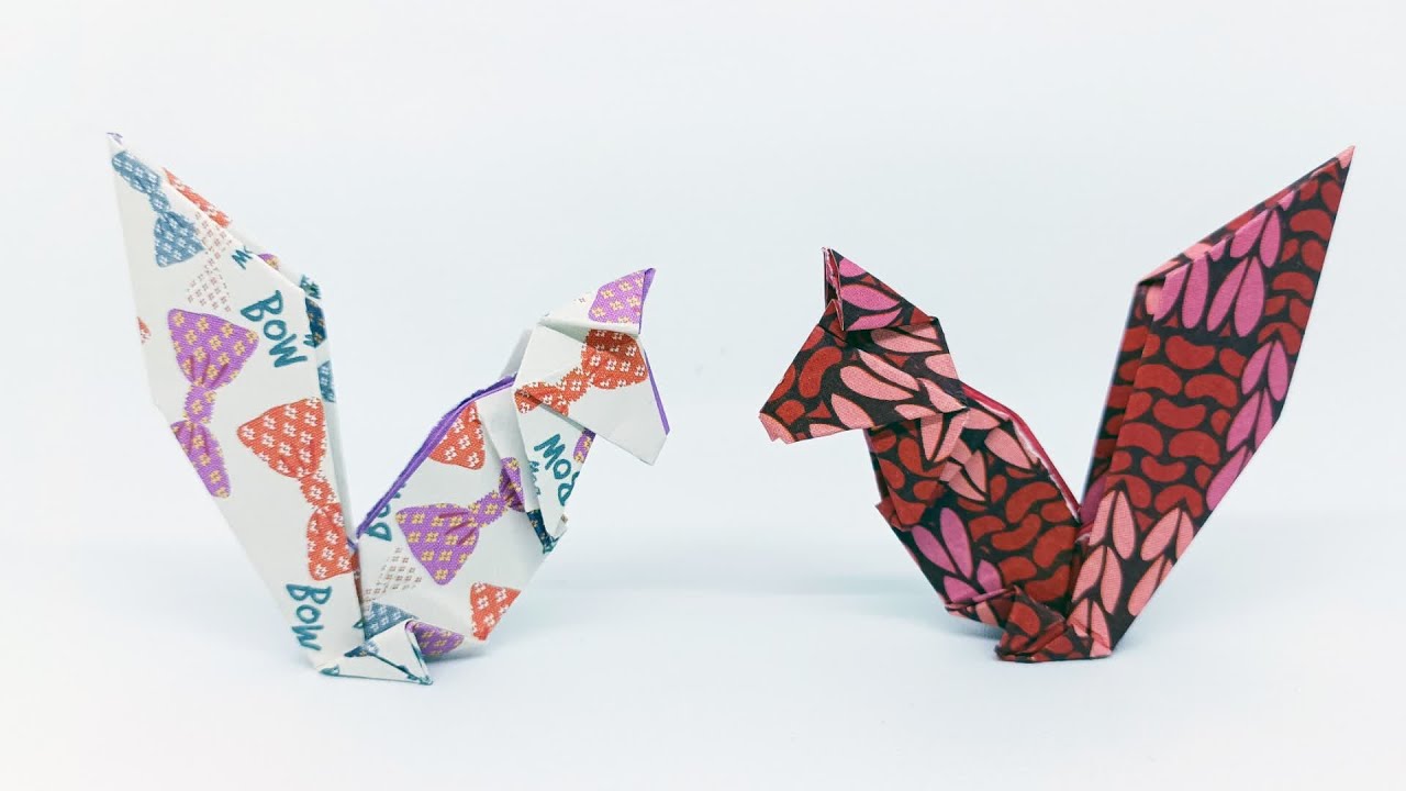 CARA MEMBUAT ORIGAMI TUPAI | PAPER CRAFT SQUIRREL | ORIGAMI SQUIRREL ...