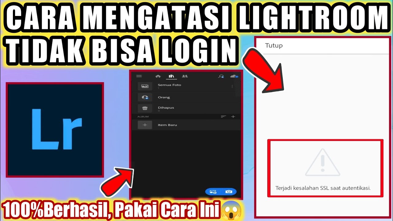 Cara Mengatasi Lightroom Tidak Bisa Login || Lightroom Terjadi ...