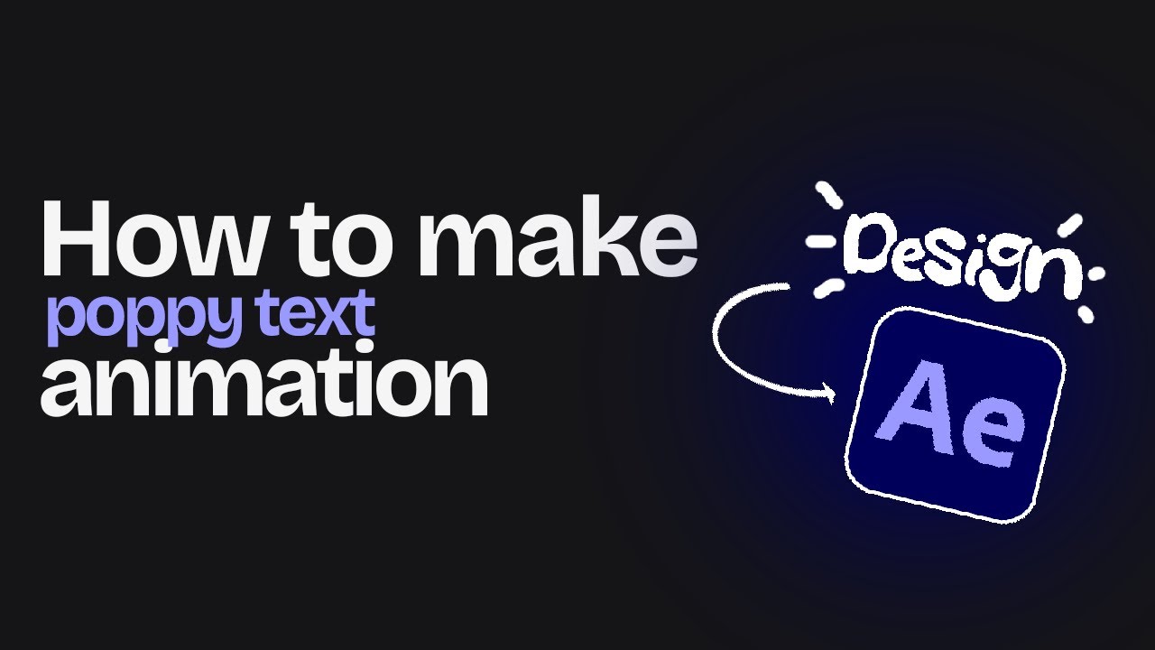 Learn a simple and poppy text animation inside of after effects - YouTube