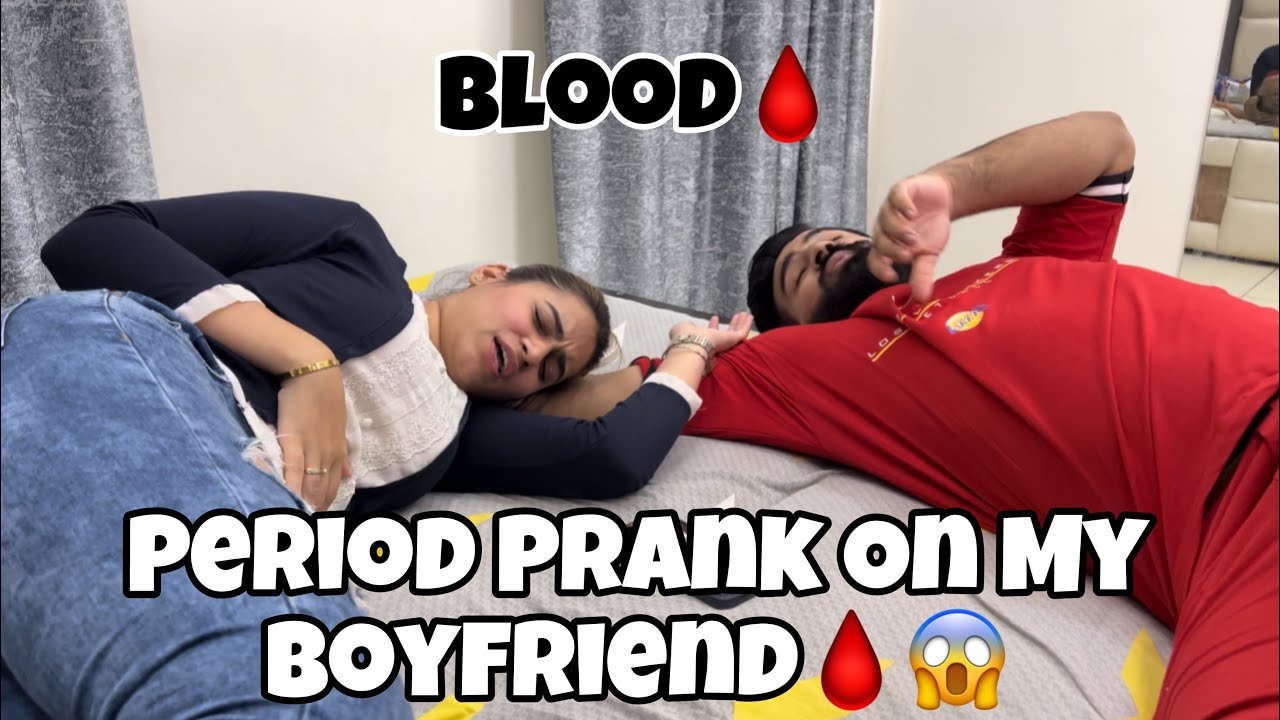 Period Blood Prank On My Boyfriend🩸😳 | Day 11 | #period #periodprank # ...