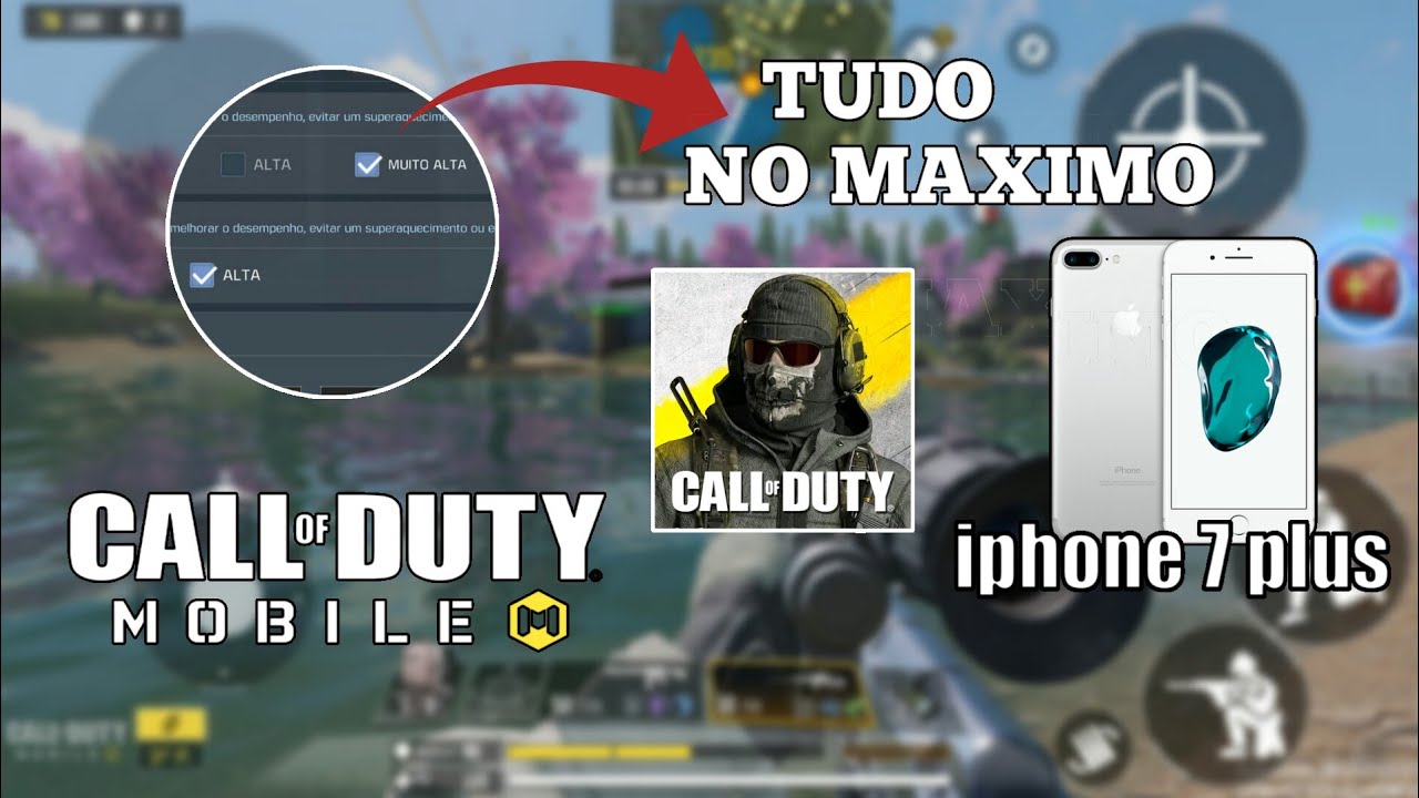 COD MOBILE NO ( iPhone 7 Plus ) ( BATTLE ROYALE ) TUDO NO ( ULTRA ...