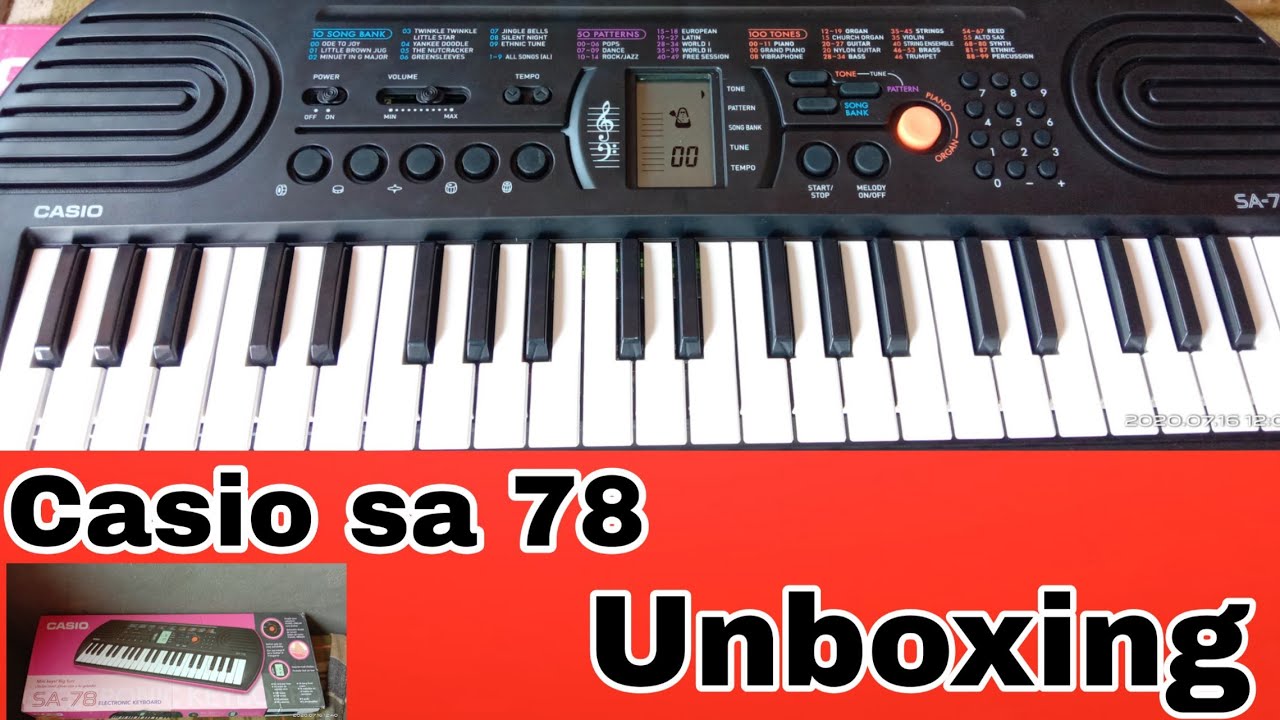 Casio Sa 78 Unboxing. 44 keys mini keyboard piano Unboxing - YouTube