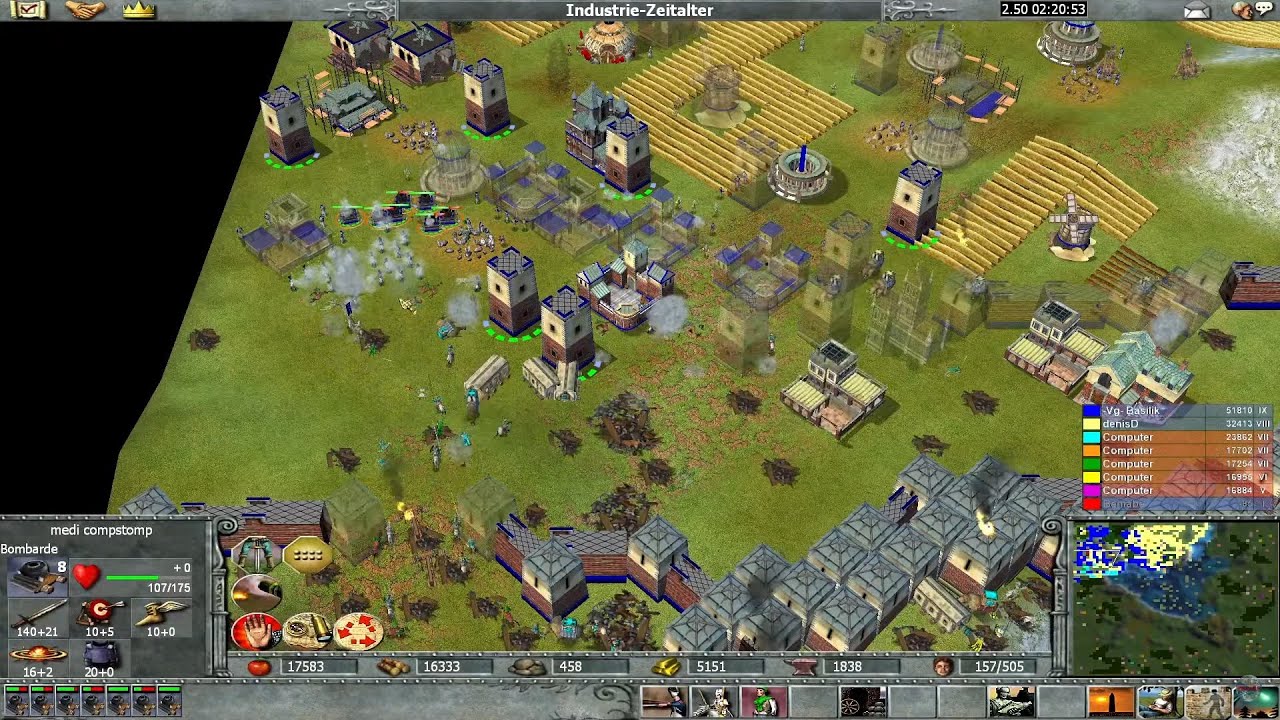 Empire Earth - Compstomp 2 vs. 5 (hard) | denisD & Basilik vs. ALL ...