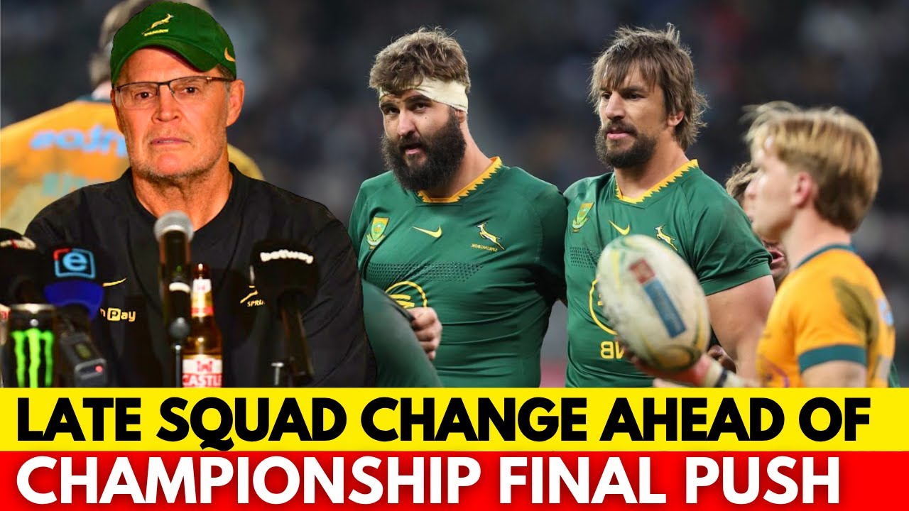 🚨SPRINGBOKS FORCED INTO LATE CHANGE | SPRINGBOKS NEWS - YouTube