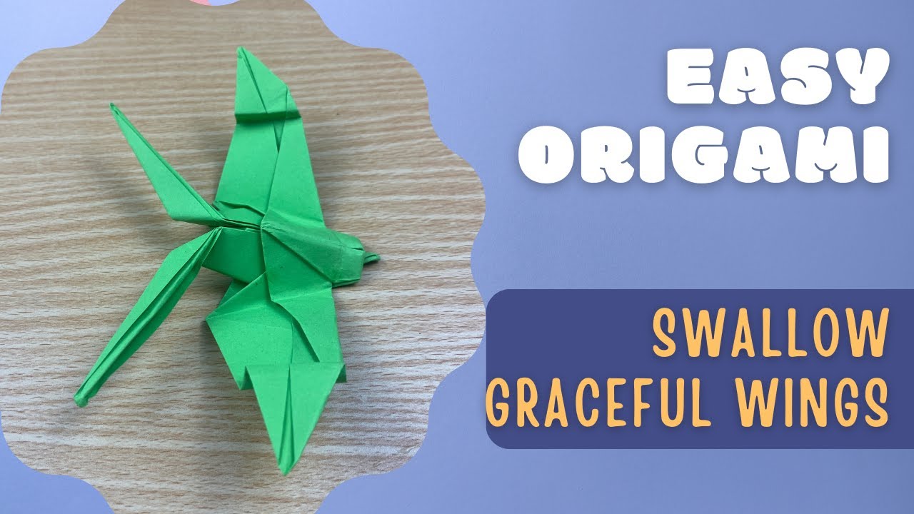 EASY PAPER BIRD SWALLOW ORIGAMI TUTORIAL - YouTube