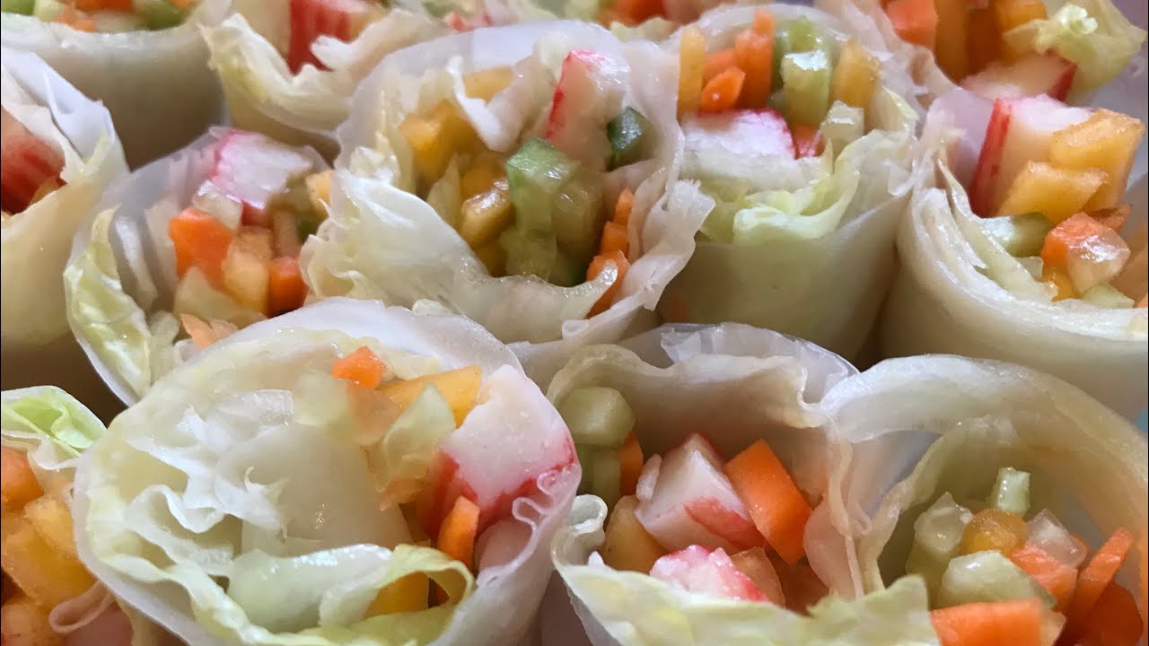 Fresh Vegetable Rolled in Rice Paper | Fresh Spring Rolls Recipe ...