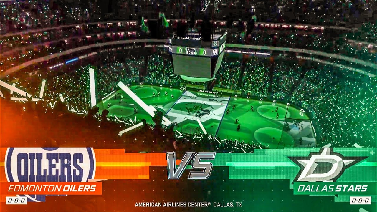 Dallas Stars vs Edmonton Oilers Game 1 West Finals Playoffs NHL 24 ...