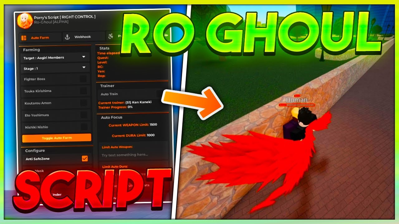 Ro Ghoul SCRIPT Hack | Auto Farm, Auto Trainer, Kill Players Boss Farm ...