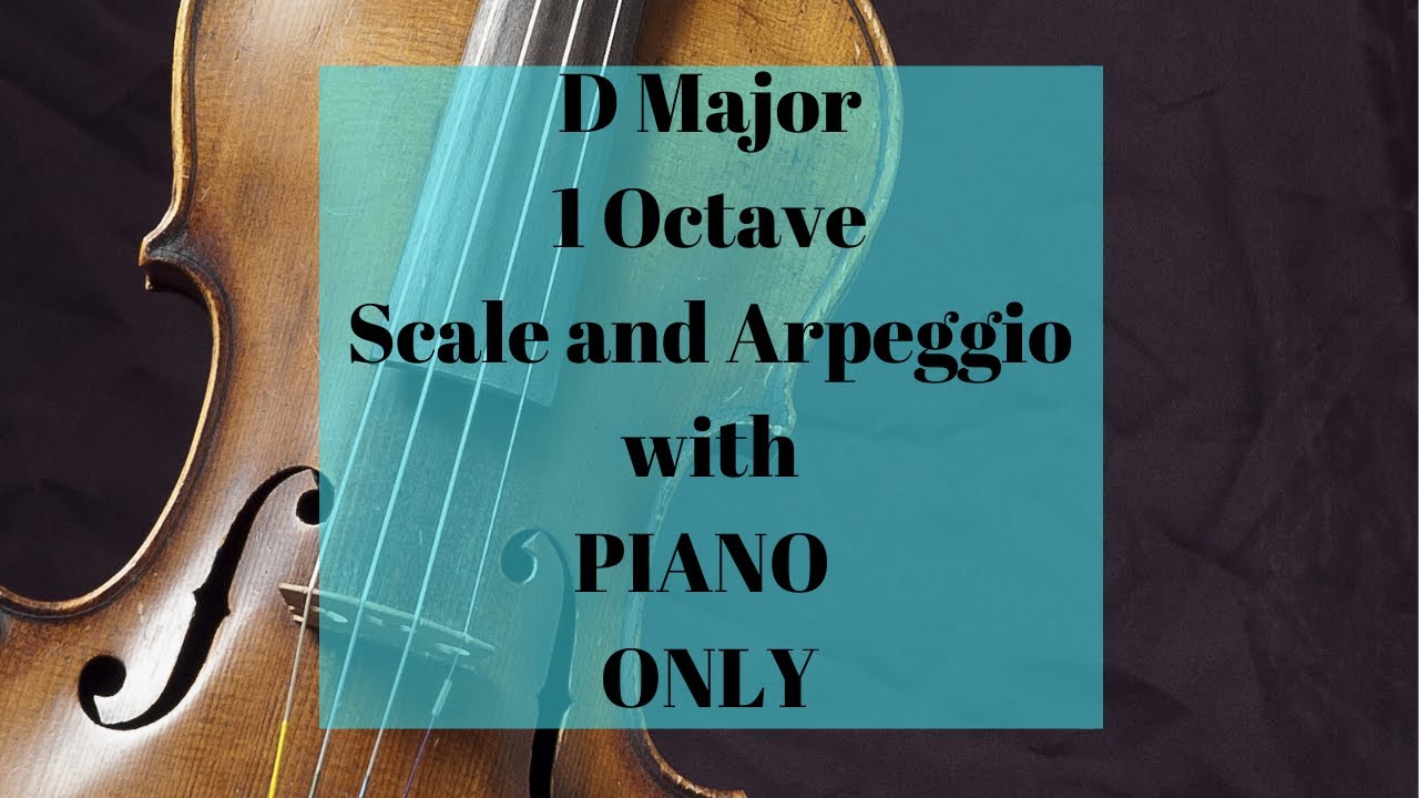 D Major 1 Octave Scale & Arpeggio with PIANO ONLY - YouTube