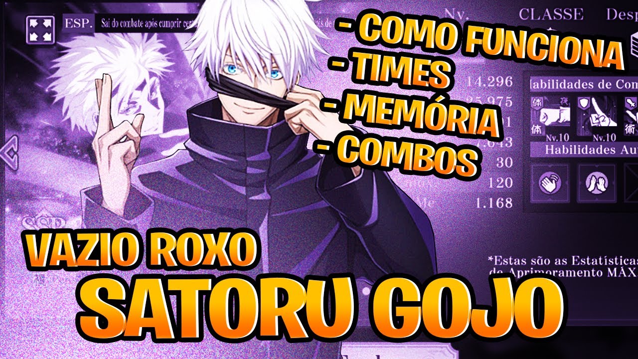 GUIA COMPLETO: SATORU GOJO "VAZIO ROXO" | Jujutsu Kaisen Phantom Parade - YouTube
