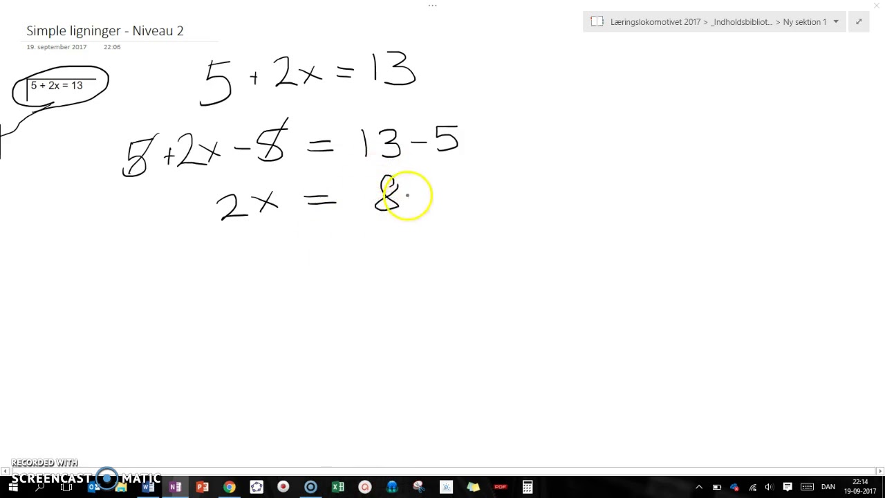 Simple ligninger - Niveau 2 - YouTube