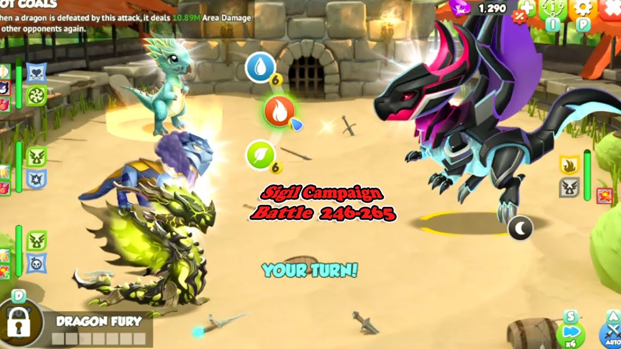 Sigil Campaign Battle 246-265 | Dragon Mania Legends | Gameplay | DML ...