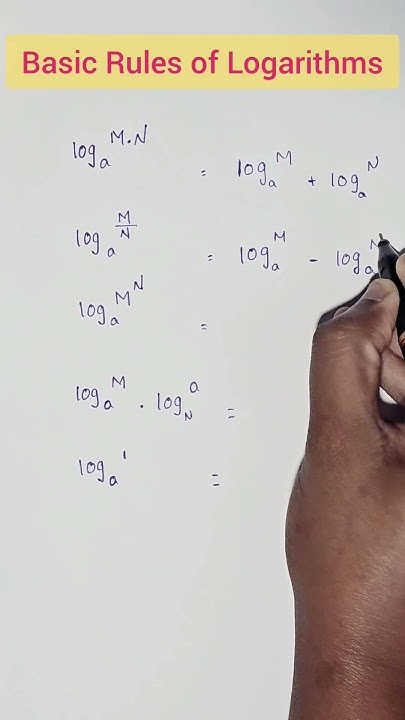 Basic Rules of Logarithms #maths #logarithm #mathproblems - YouTube