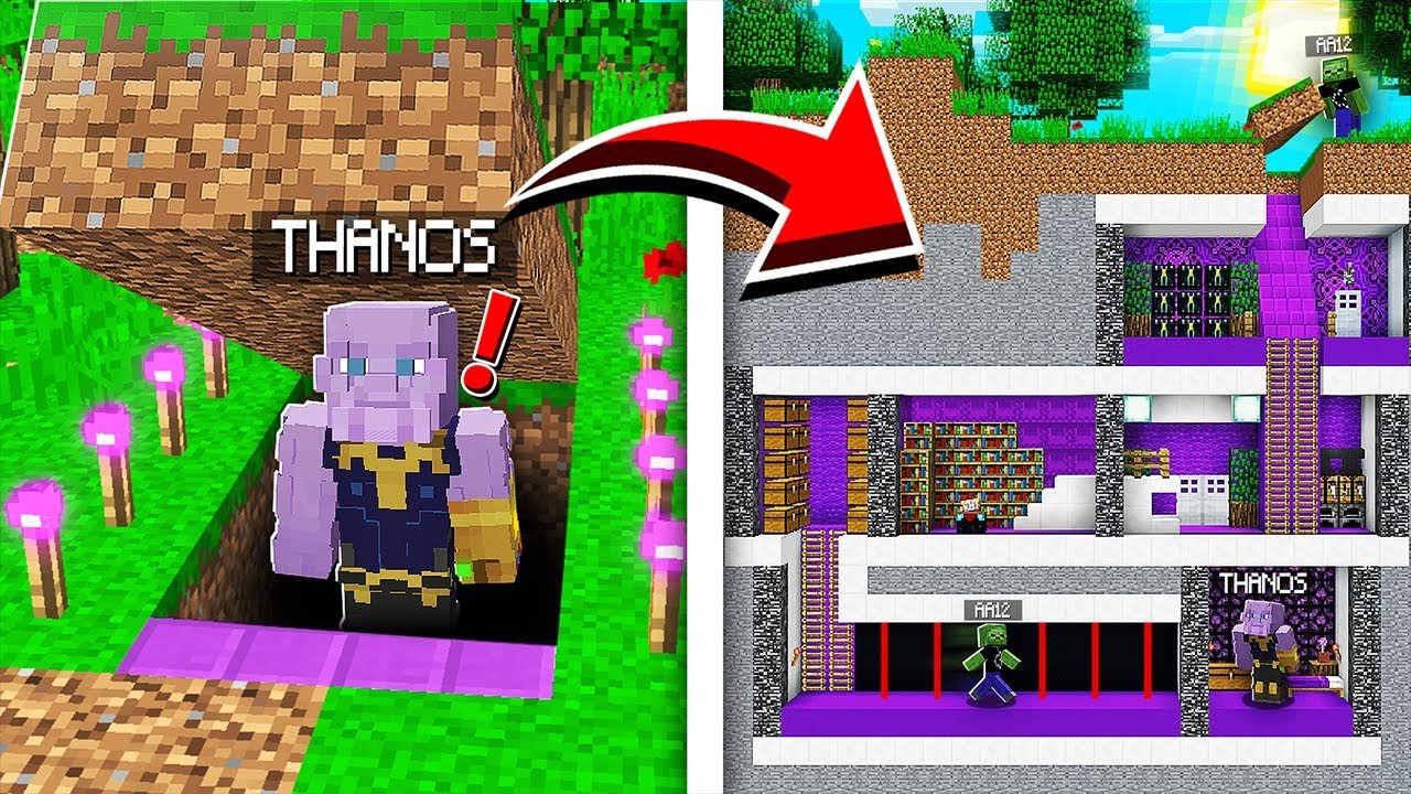 WE FOUND THANOS SECRET BASE in Minecraft Pocket Edition - YouTube