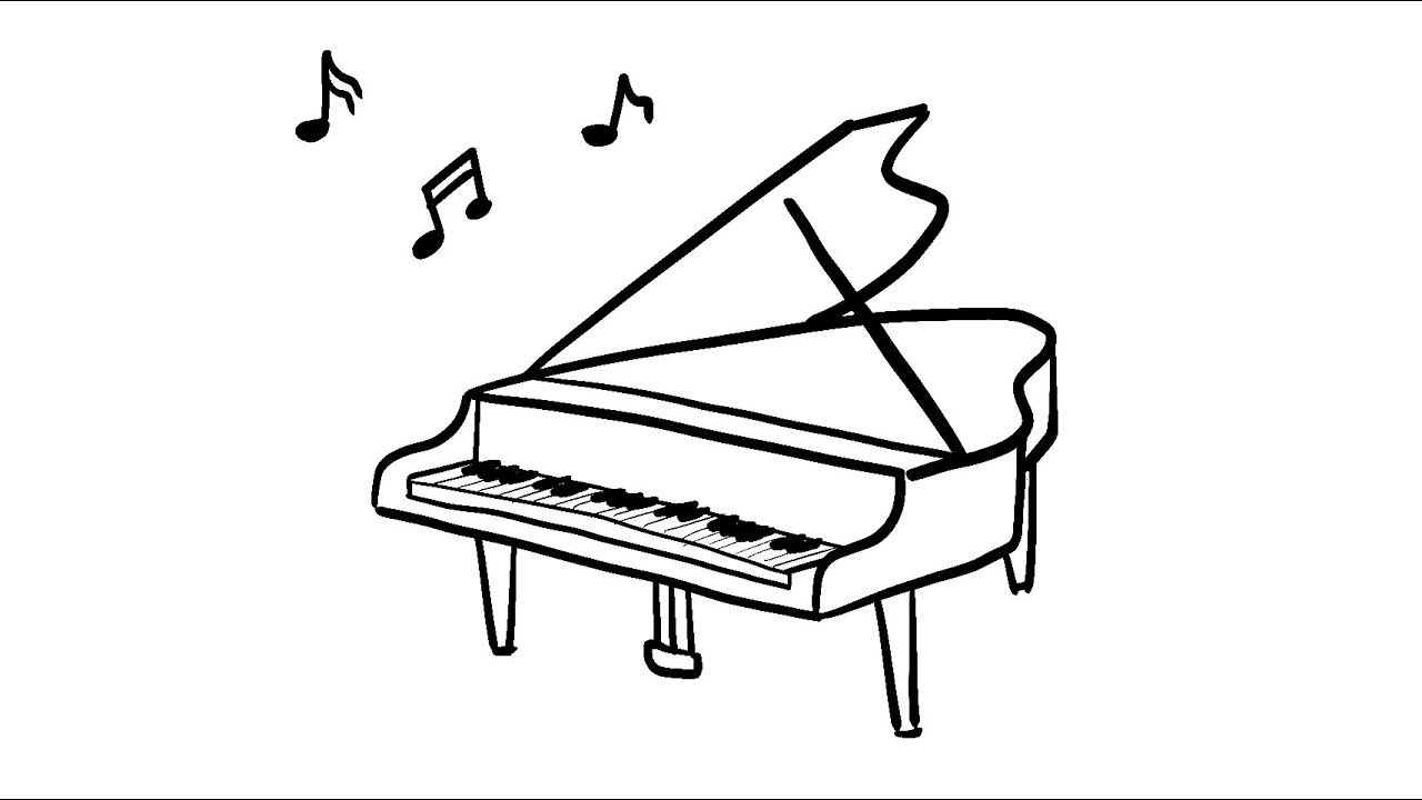 How to Draw a Simple Piano | Step-by-Step Lesson - YouTube