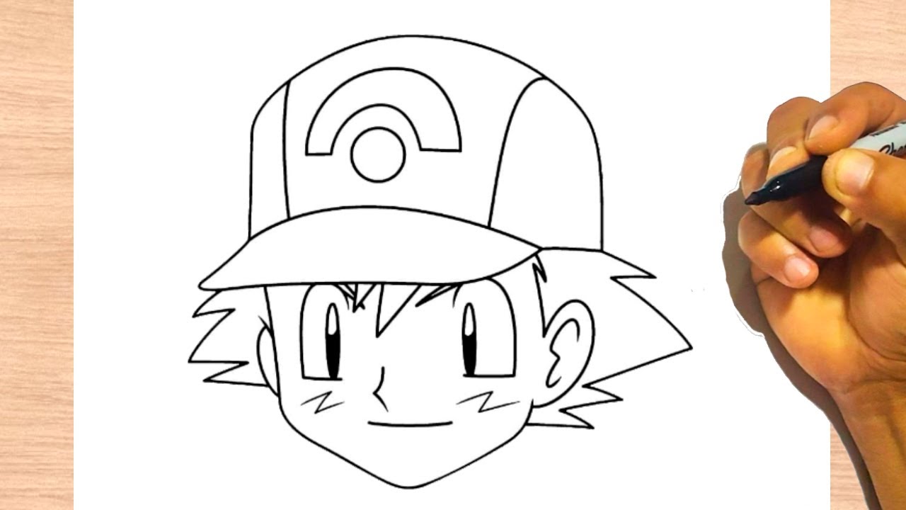 How to Draw ASH KETCHUM (Pokemon) easy - Drawing Step by Step - YouTube