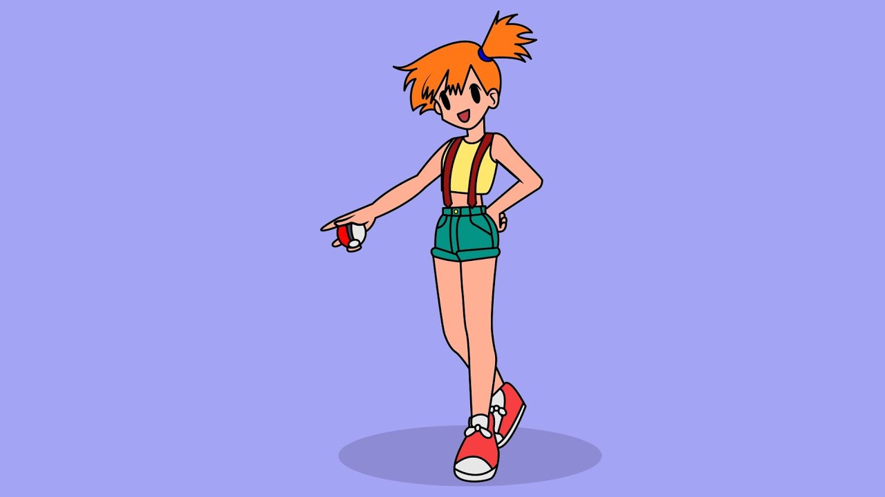 Misty Drawing Illustration From Pokemon Force Cartoon | How To Draw ...