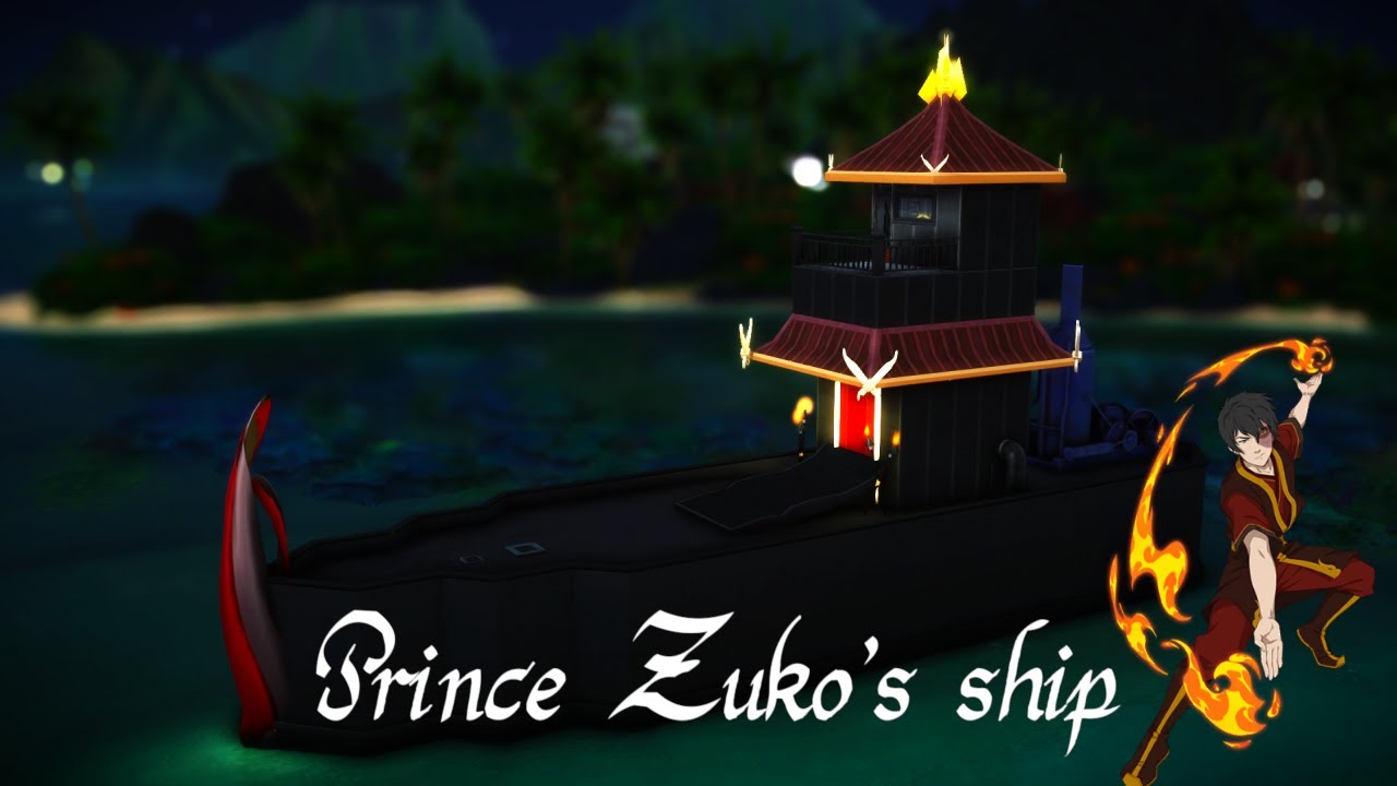 I recreated Prince Zuko's ship | Avatar: the last airbender | Sims 4 ...